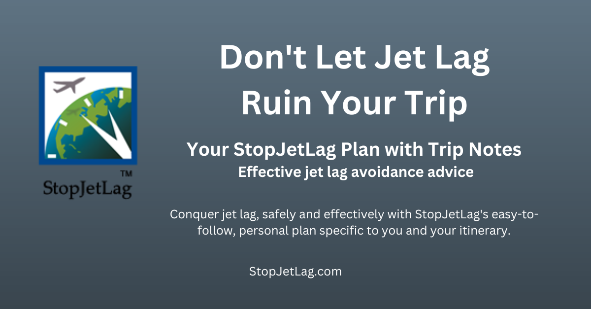To avoid jet lag, travel like a scientist with StopJetLag